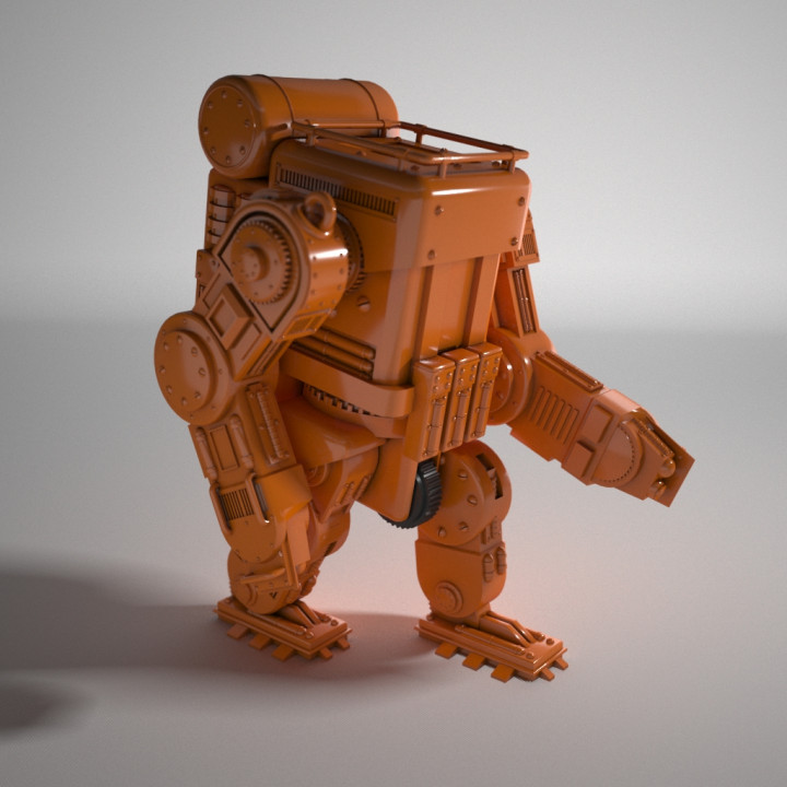 3D Printable Dieselpunk robots by Alphonse Marcel