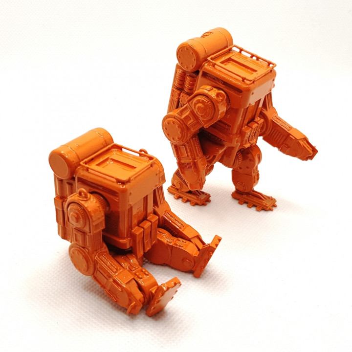 3D Printable Dieselpunk robots by Alphonse Marcel