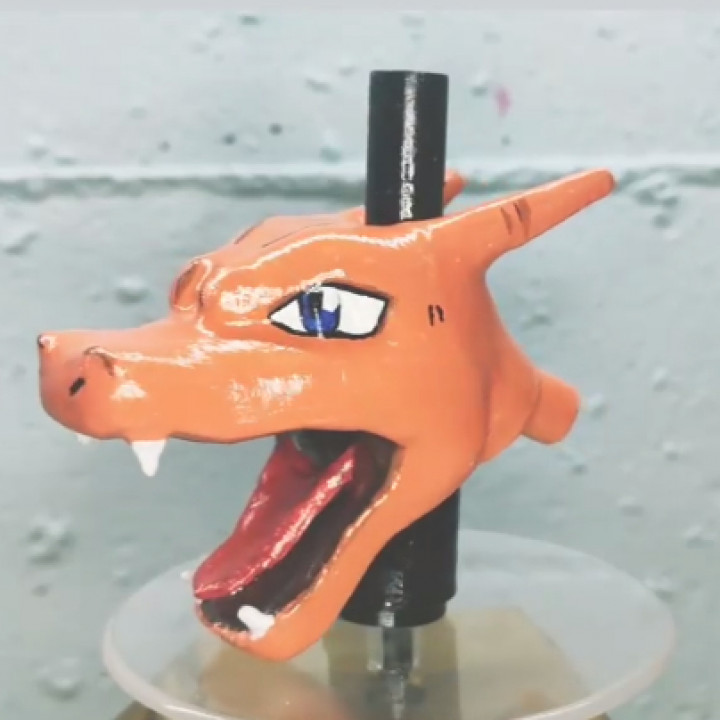 3D Printable Charizard Mouthpiece Shisha by NatyBasty3DArts