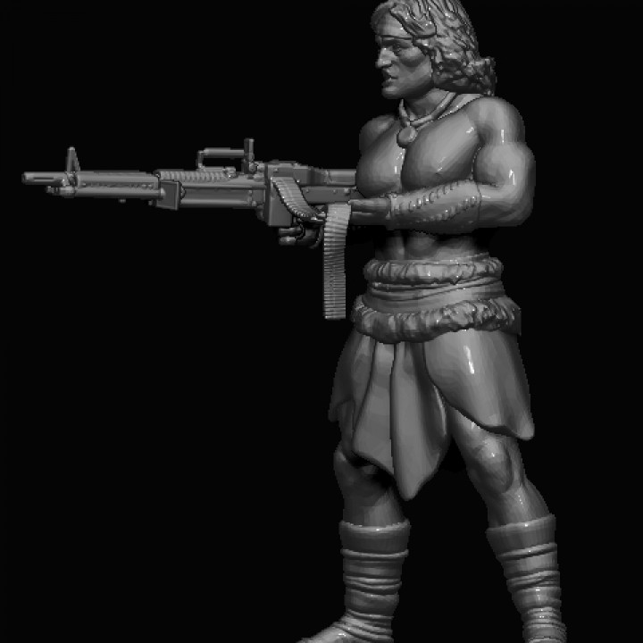 3D Printable Obmar the Barbarian by KLT Studio