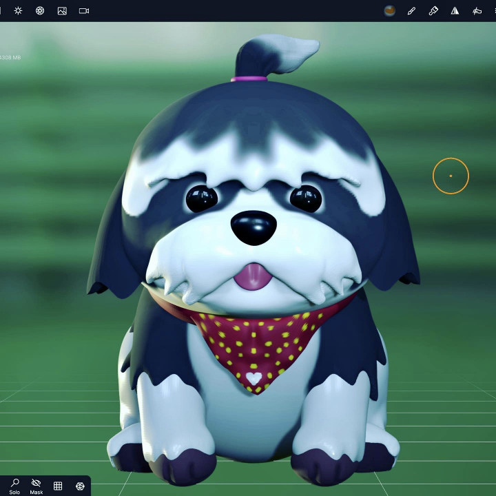3D Printable Moji The Dog by Kaii
