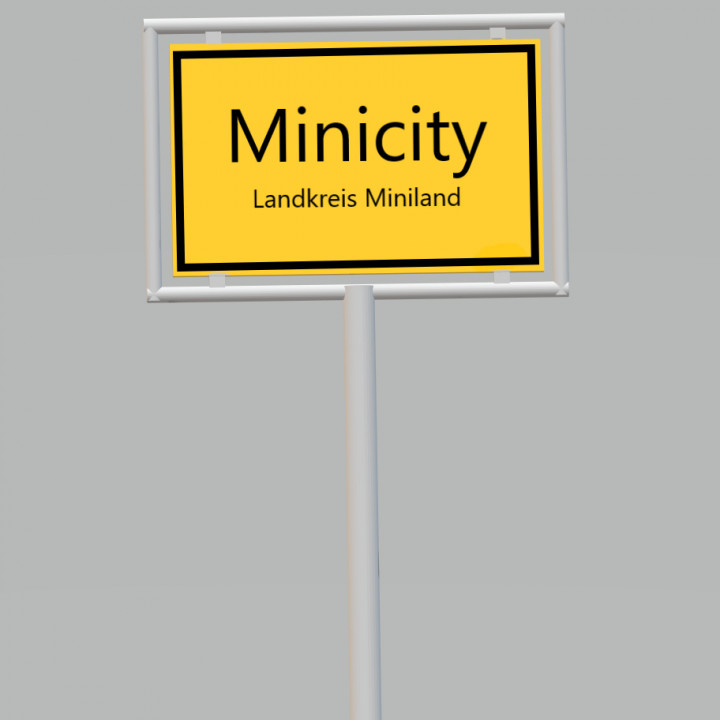 3D Printable German street sign by Hauke