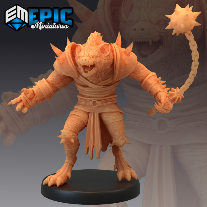 3D Printable Gnoll Mace / Hyena Hybrid Flail / Classic Monster by Epic ...