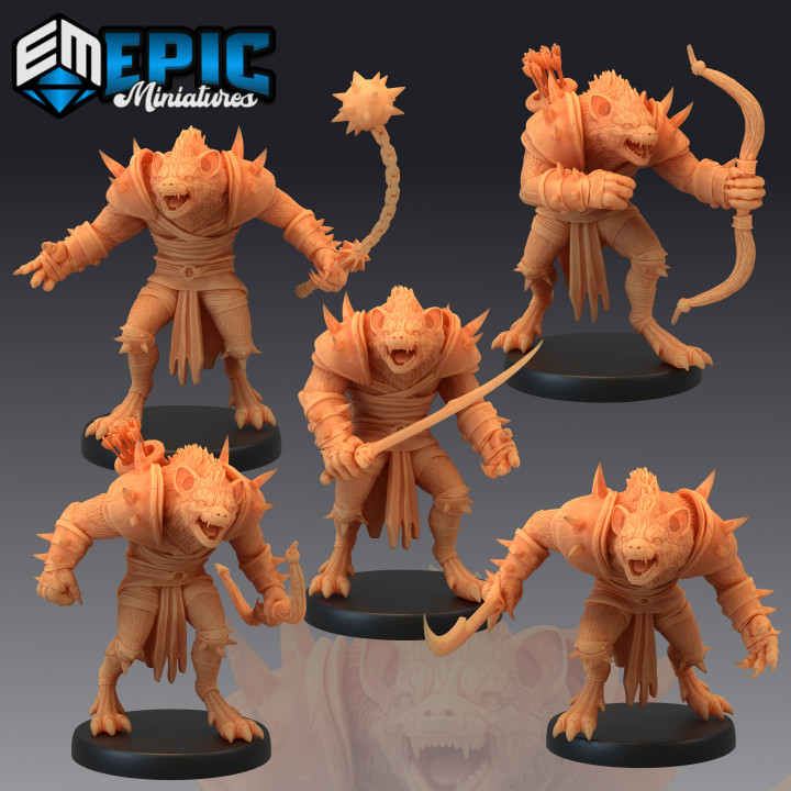3D Printable Gnoll Set / Hyena Hybrid / Classic Monster Collection by ...