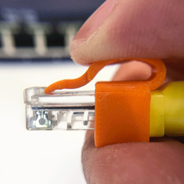 3D Printable Ethernet | RJ45 Secure clip, repair broken tab by Guss ...