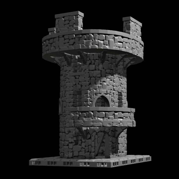 3D Printable Guard Tower by J.Kirouac design & sculpture