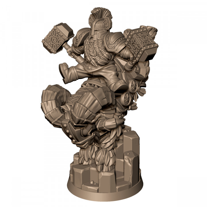 3D Printable Steel Ram Clan dwarf knight by Willy Kao