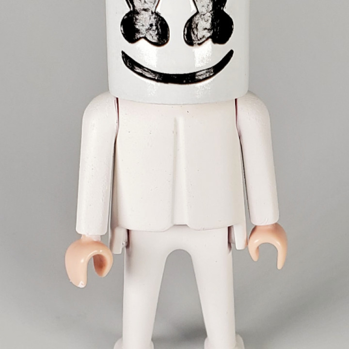 3D Printable Playmobil DJ Marshmello Head Cover by Margy G