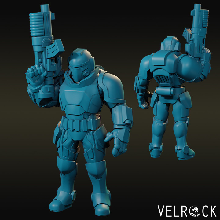 3D Printable Tempest Marine Rifleman 4 NOW PRESUPPORTED by Velrock Art ...