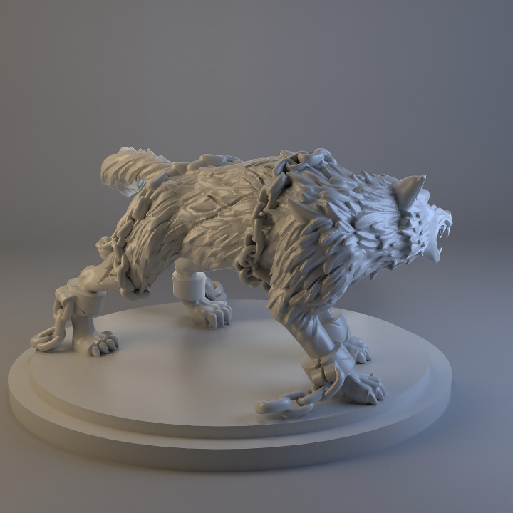 3D Printable Fenrir, the gigantic monstrous wolf from Norse mythology ...