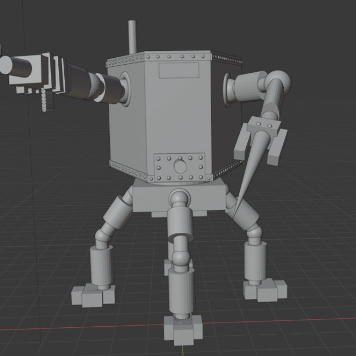 3D Printable War Mech by Hauke