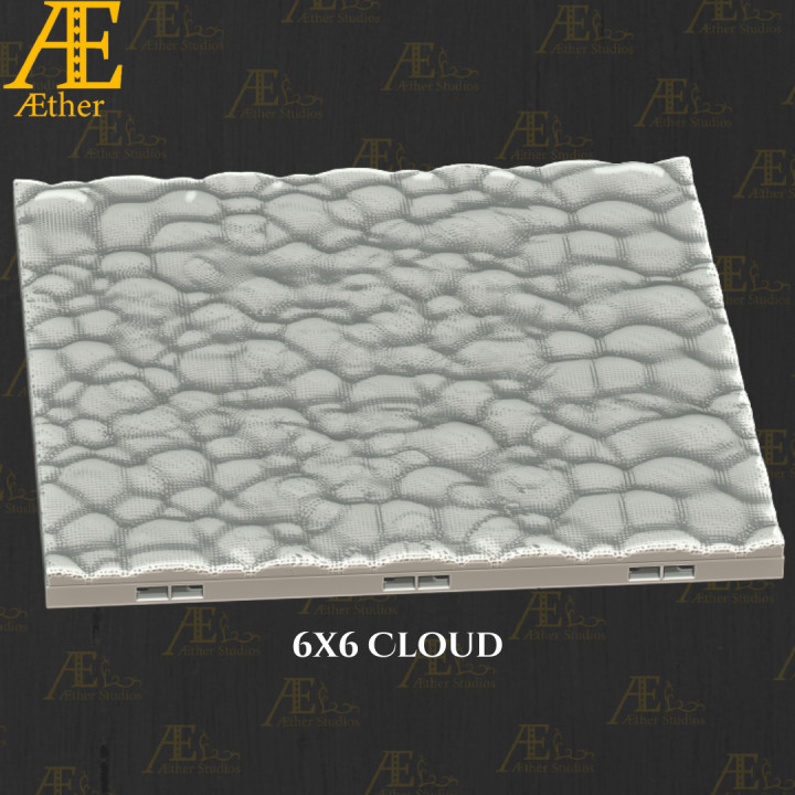 3D Printable KS3SKY01 - Cloud Tiles by Aether Studios