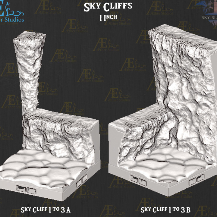 3D Printable KS3SKY04 - Sky Cliffs by Aether Studios