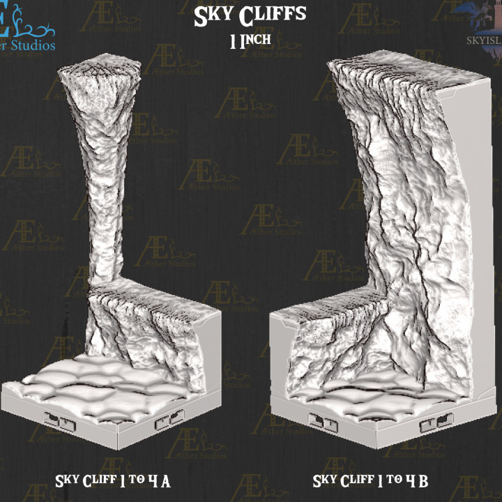 3D Printable KS3SKY04 - Sky Cliffs by Aether Studios