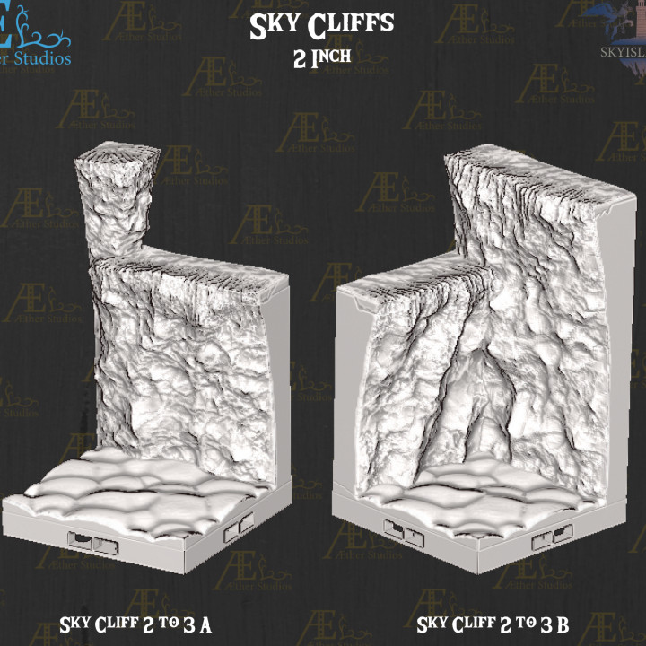 3D Printable KS3SKY04 - Sky Cliffs by Aether Studios