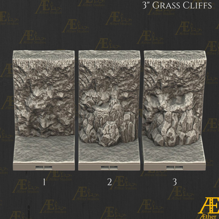 3D Printable KS3SKY06 - Ground Cliffs by Aether Studios