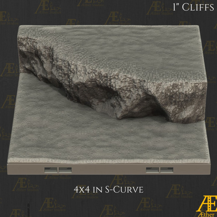 3D Printable KS3SKY06 - Ground Cliffs by Aether Studios