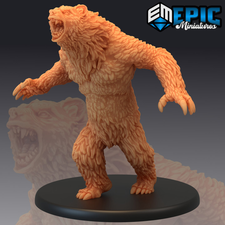 3D Printable Werebear / Bear Man Hybrid / Dire Beast / Forest Creature ...