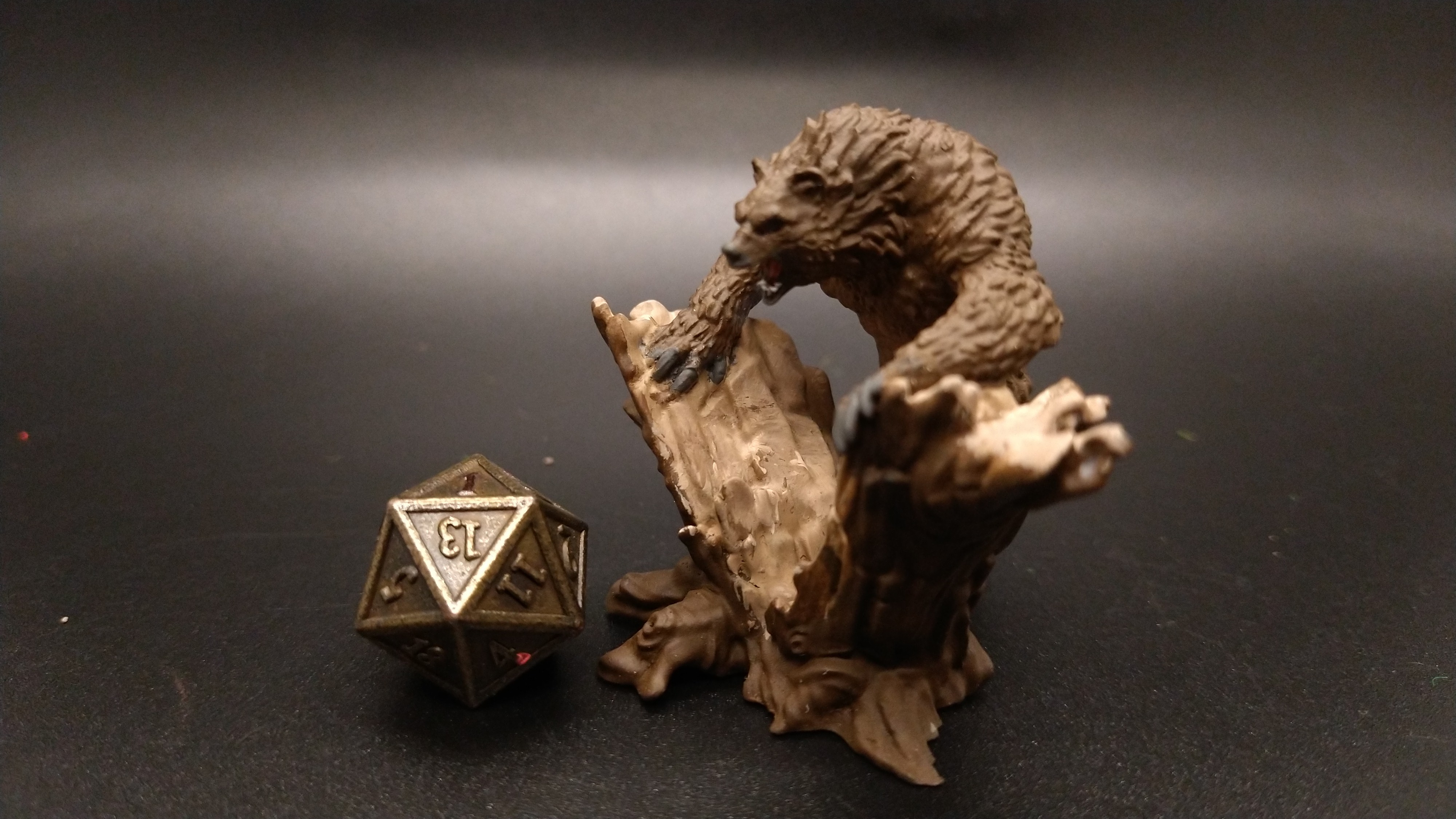 3D Printable Werebear Breaking Tree Stump / Bear Man Hybrid / Dire ...