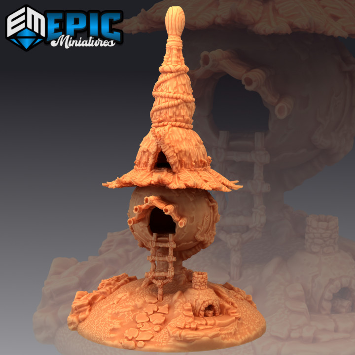 3D Printable Goblin Village Tree House / Forest Home / Monster Hut ...