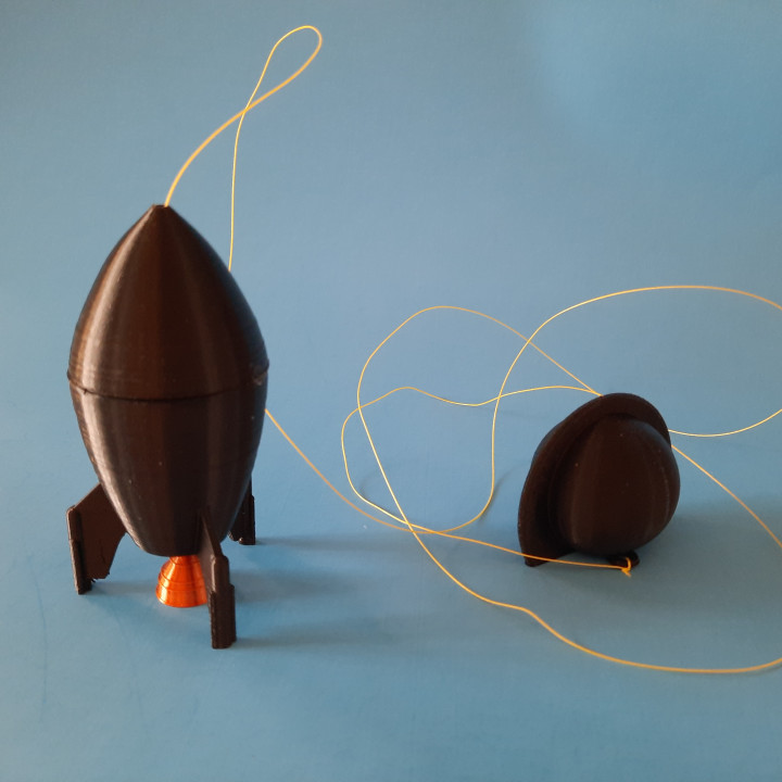 3D Printable Rocket String Toy by Patrick Powell