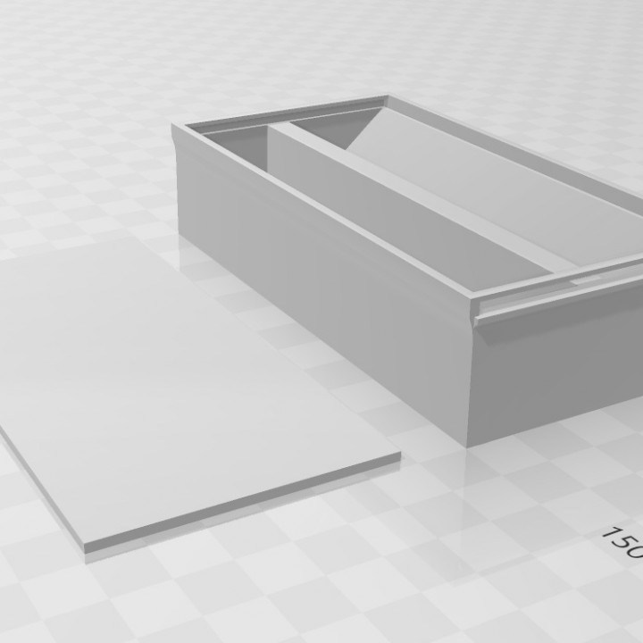 3D Printable Box to roll / 2 parts / Simplified Model by Sythis