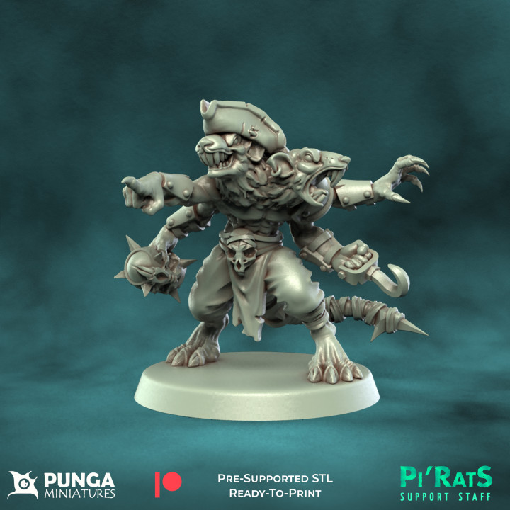 3D Printable January Release - Pi'Rats Support Staff by Punga Miniatures