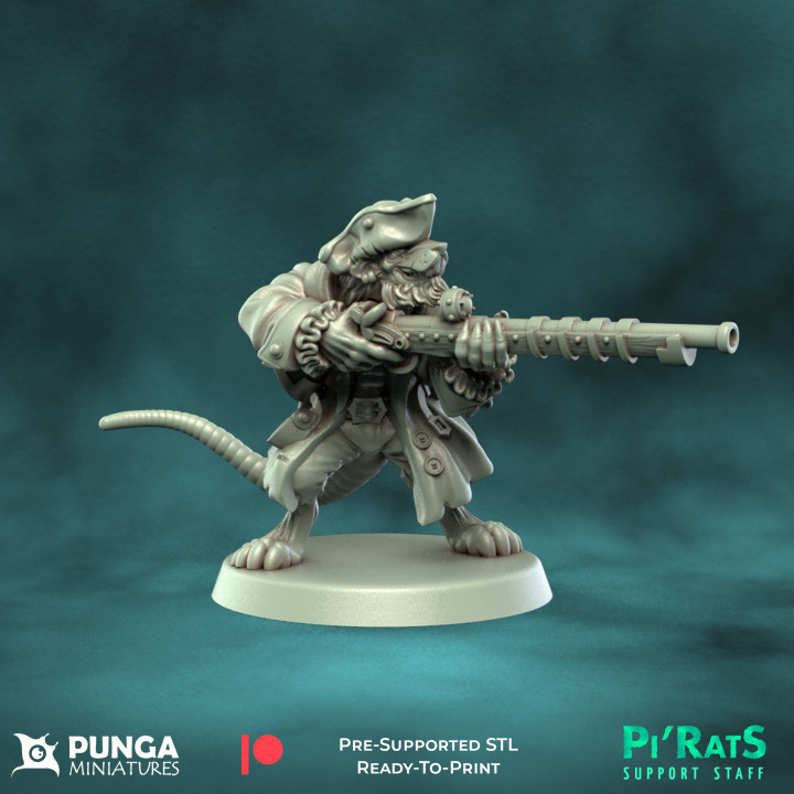 3D Printable January Release - Pi'Rats Support Staff by Punga Miniatures
