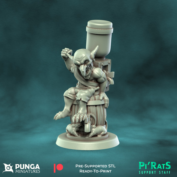 3D Printable January Release - Pi'Rats Support Staff by Punga Miniatures