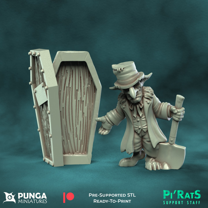 3D Printable January Release - Pi'Rats Support Staff by Punga Miniatures