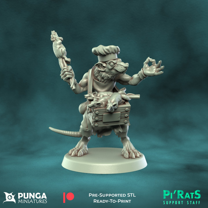 3D Printable January Release - Pi'Rats Support Staff by Punga Miniatures