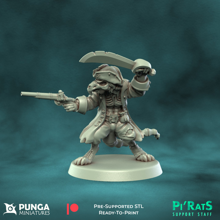 3D Printable January Release - Pi'Rats Support Staff by Punga Miniatures