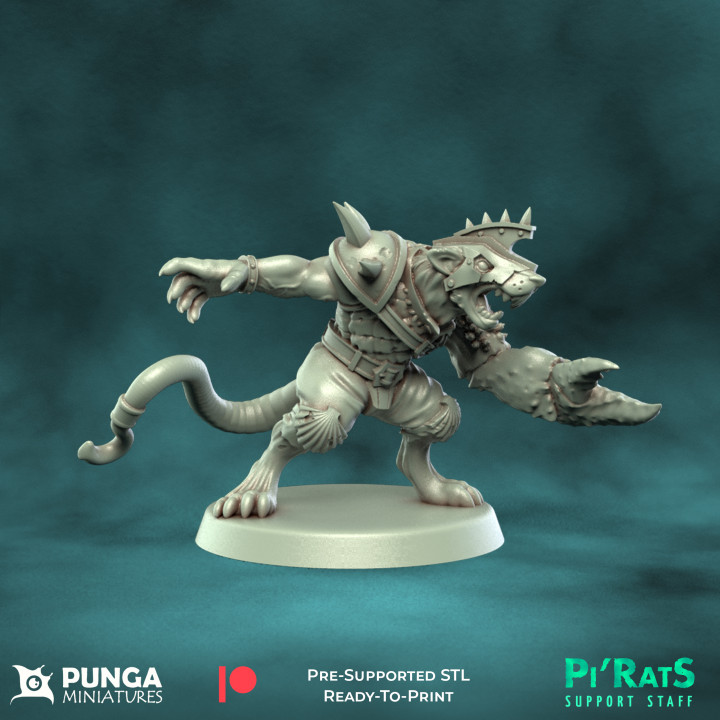 3D Printable January Release - Pi'Rats Support Staff by Punga Miniatures