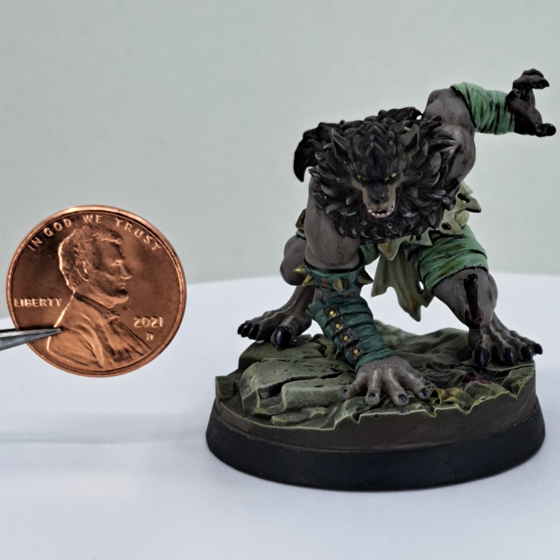 3D Printable Werewolf A by STL Miniatures