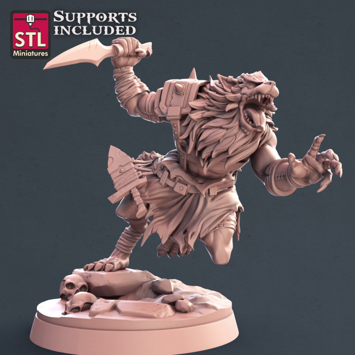 3D Printable Werewolves Set by STL Miniatures