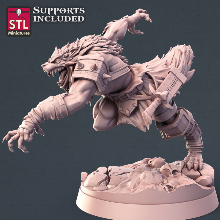 3D Printable Werewolves Set by STL Miniatures