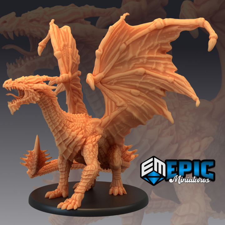 3D Printable Yellow Dragon Set / Desert Encounter / Rare Chromatic ...