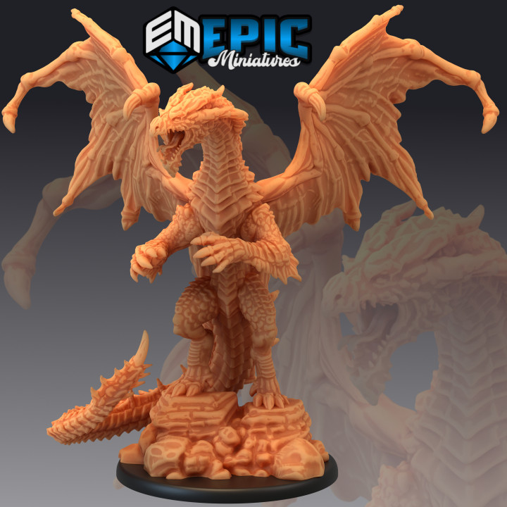 3D Printable Yellow Dragon Set / Desert Encounter / Rare Chromatic ...