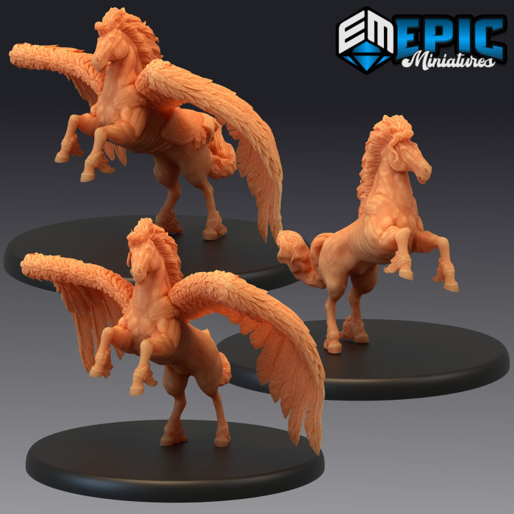 3D Printable Pegasus Mount / Epic Winged Horse / Flying Steed by Epic ...