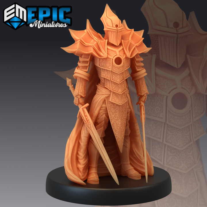 3D Printable Dark Knight / Dual Sword Warrior / Full Armor by Epic ...