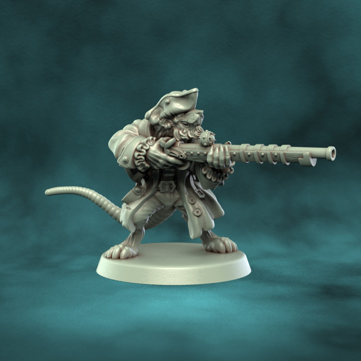 3D Printable Rat Rifleman by Punga Miniatures