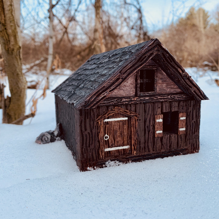 3D Printable Cozy Rustic Cabin by Caleb