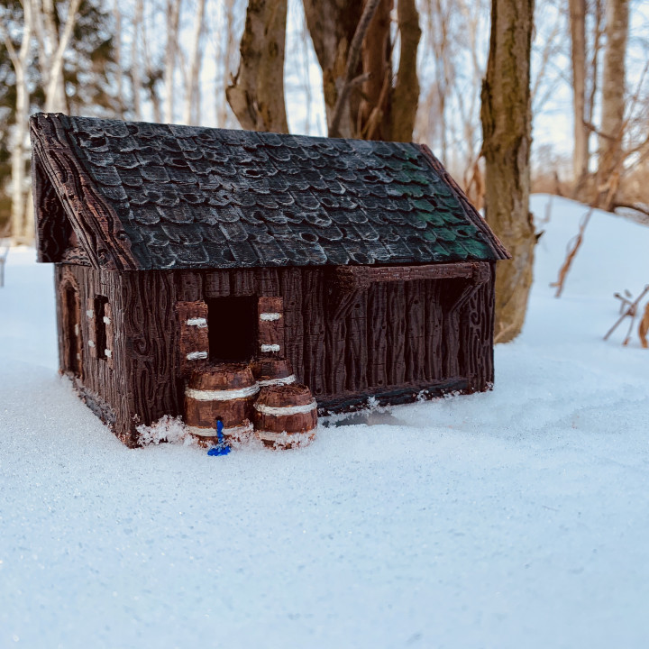 3D Printable Cozy Rustic Cabin by Caleb