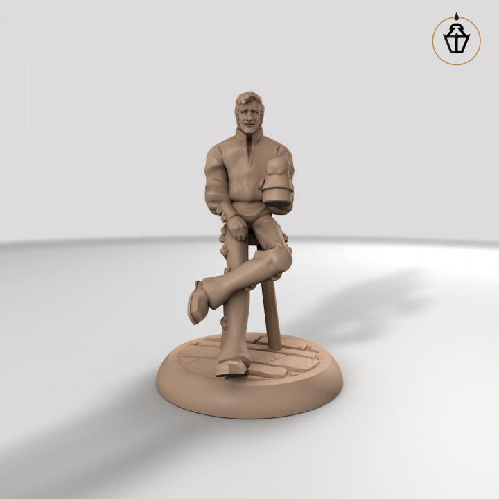 3D Printable Human Tavern Patron by Lamppost Collective