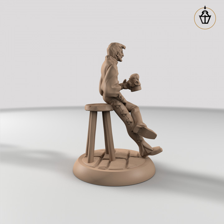 3D Printable Human Tavern Patron by Lamppost Collective