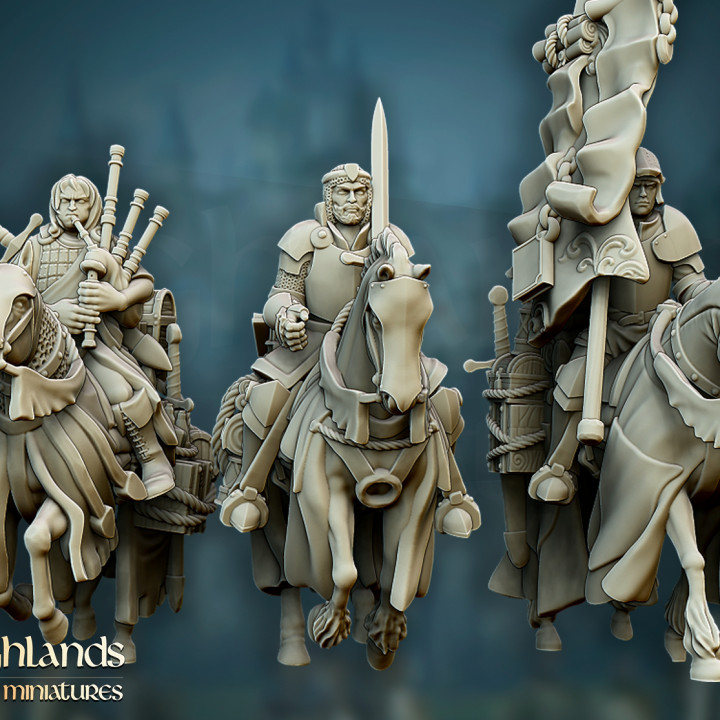 3D Printable DISCONTINUED - Questing Knights Command Group - Highlands ...