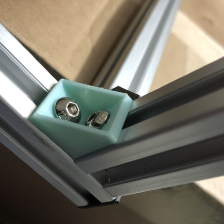 3D Printable Bracket for 2020 aluminum extrusions by David Cameron