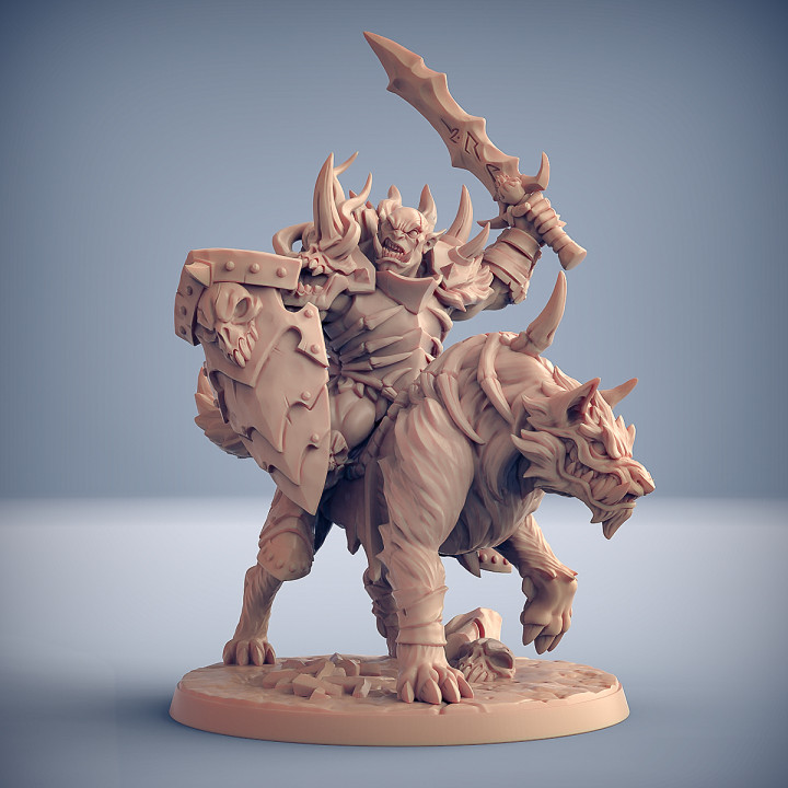 3D Printable Frostmetal Worg Riders - 3 Modular Units with mounts by ...