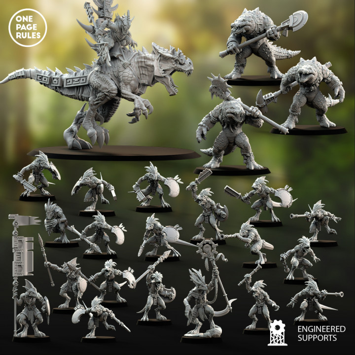 3D Printable Saurians - Release #2 by One Page Rules