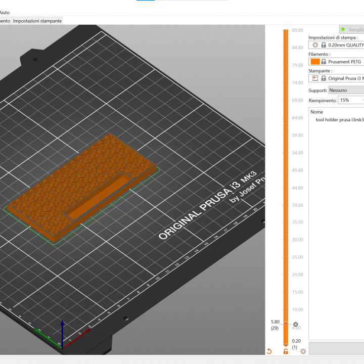 3D Printable tool holder Prusa I3MK3S by Matteo Fasiello